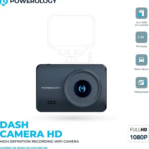 Powerology Dash Camera HD Display | Powerology